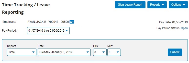 Report Leave - Exempt
